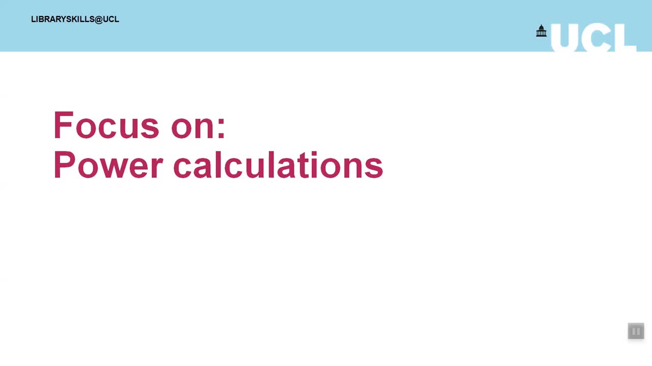 - Critical appraisal of an RCT: Focus on: Power calculations