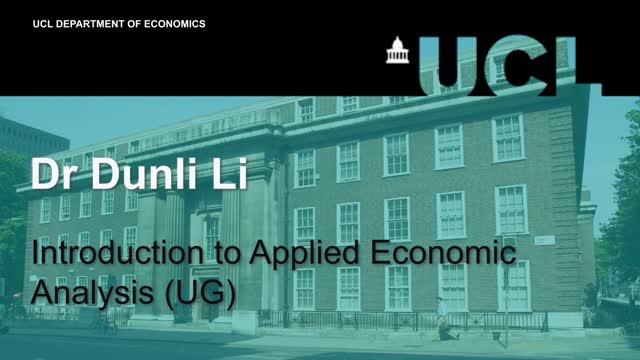 - Dunli Li - Introduction to Applied Economic Analysis