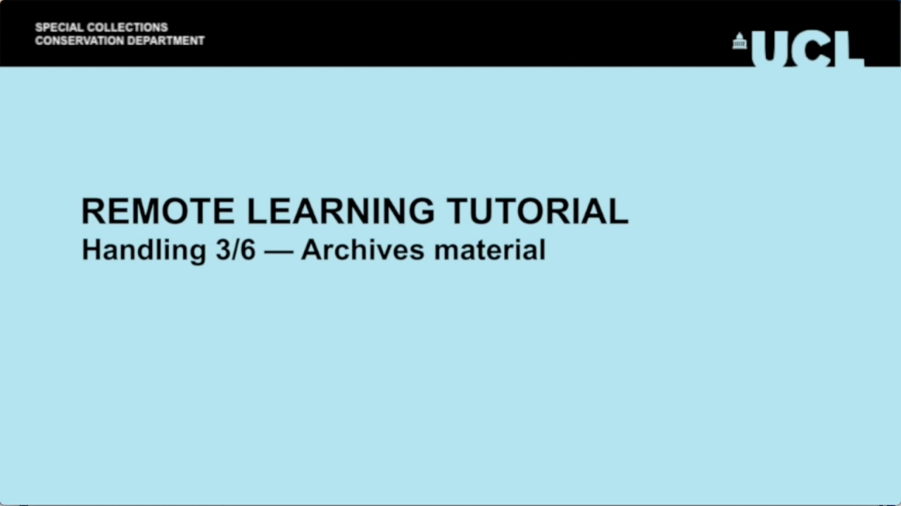- Handling tutorial: Archives