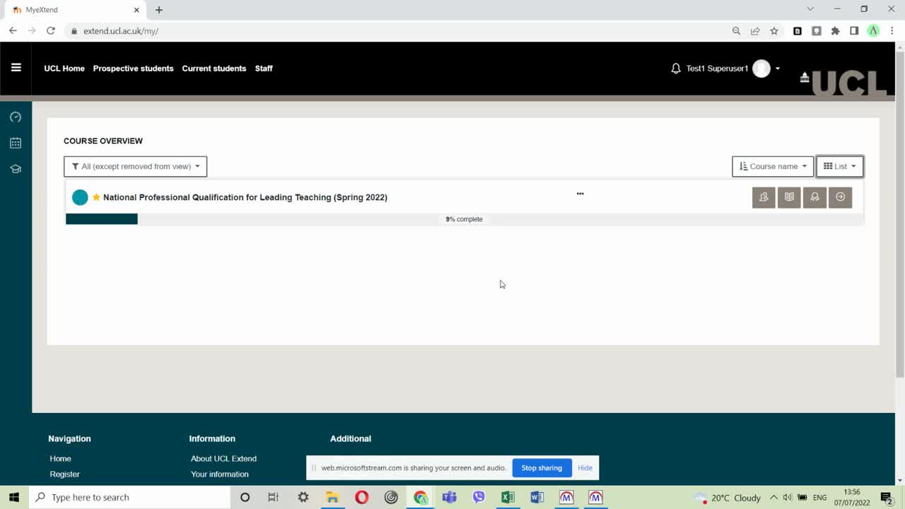 - UCL eXtend engagement
