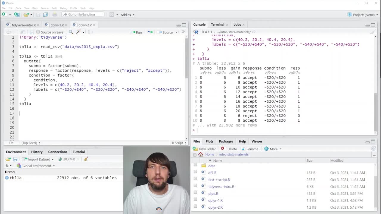 - MSc Statistics, Lecture 2: dplyr - Part 3