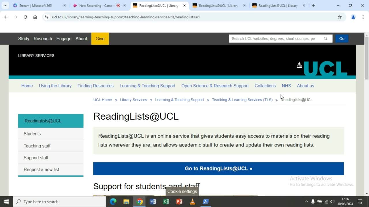 - How to request an online reading list - new version