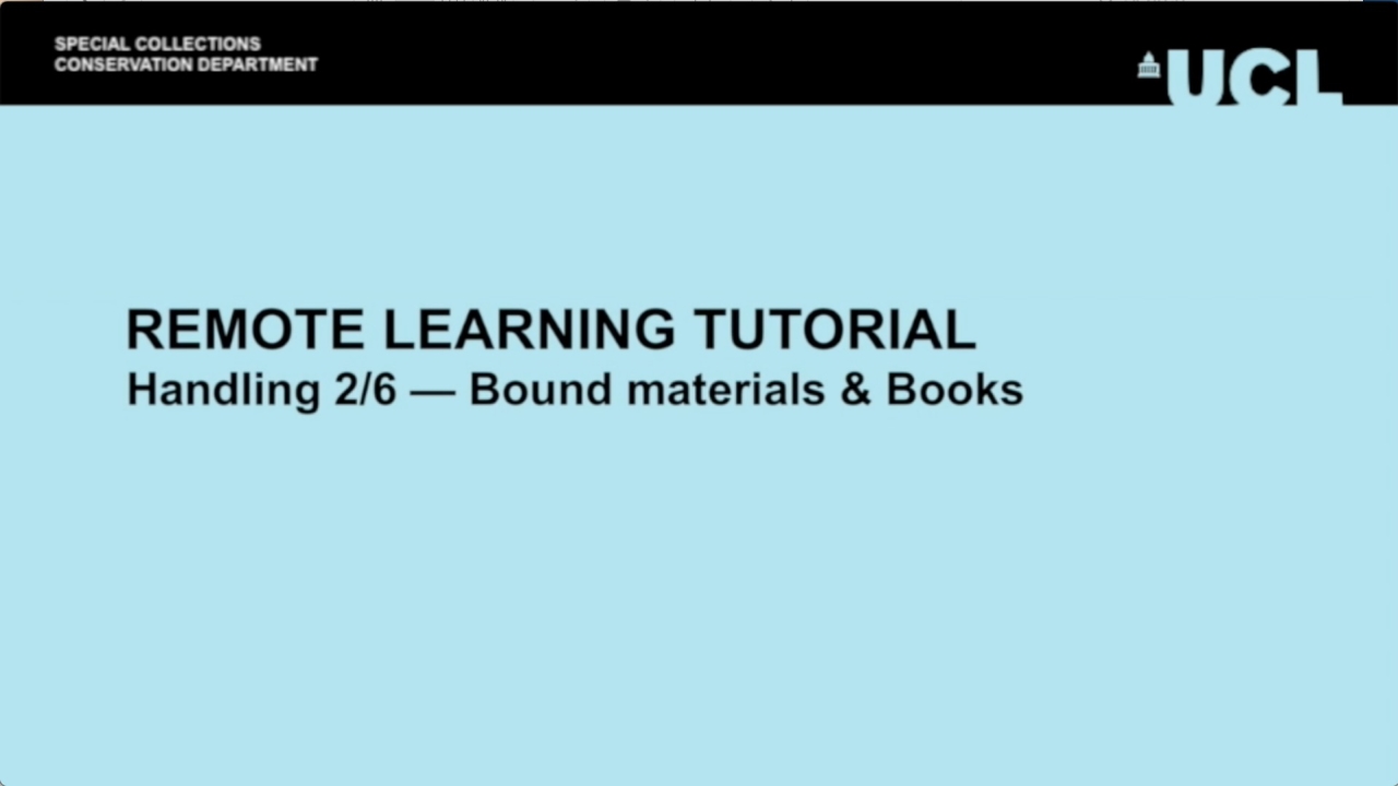 - Handling tutorial: Books