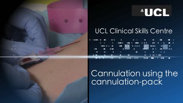 - Cannulation using a dressing pack