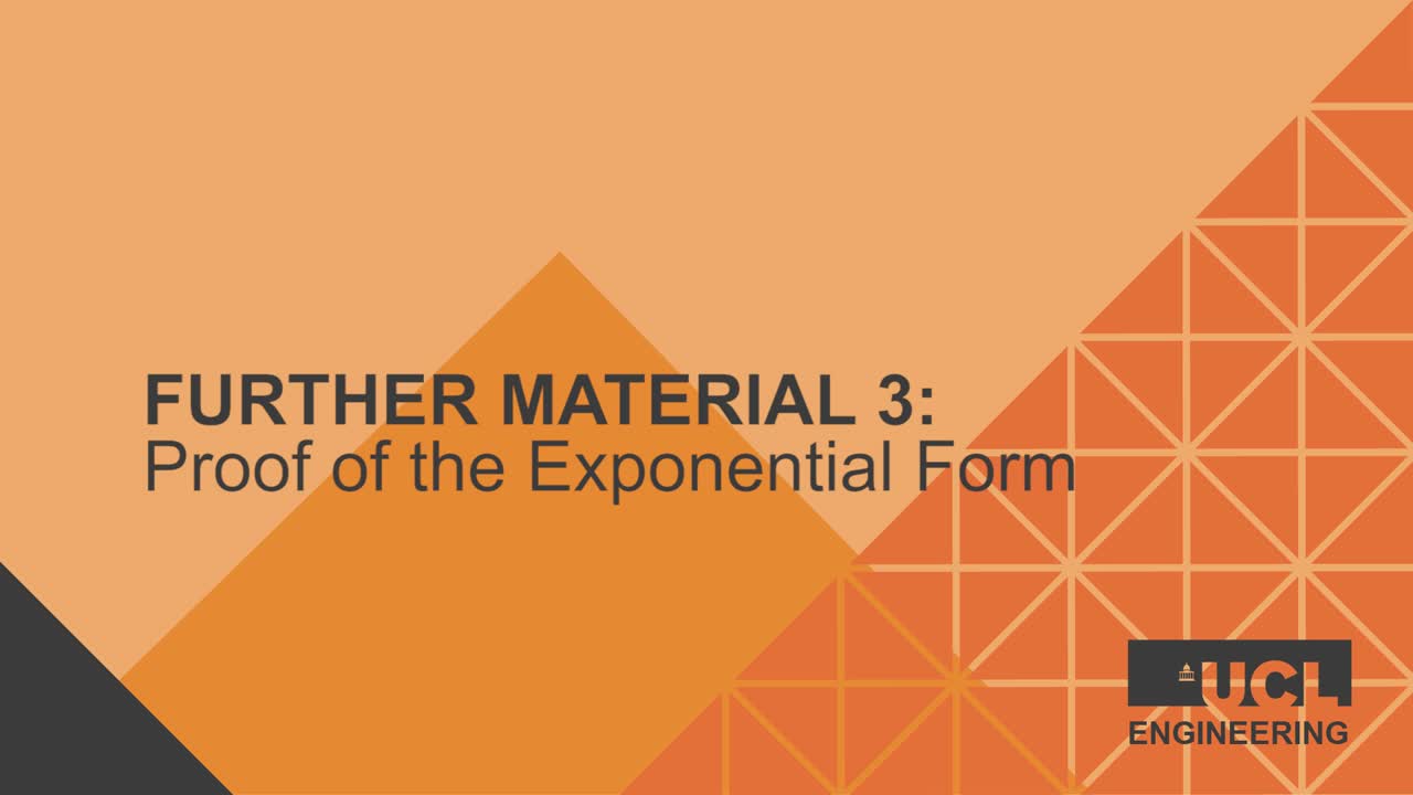  FURTHER MATERIAL 3 Proof Of The Exponential Form