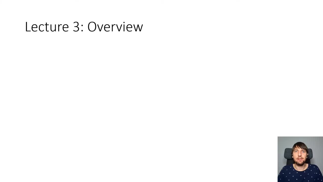 - MSc Statistics, Lecture 3: Overview of Lecture