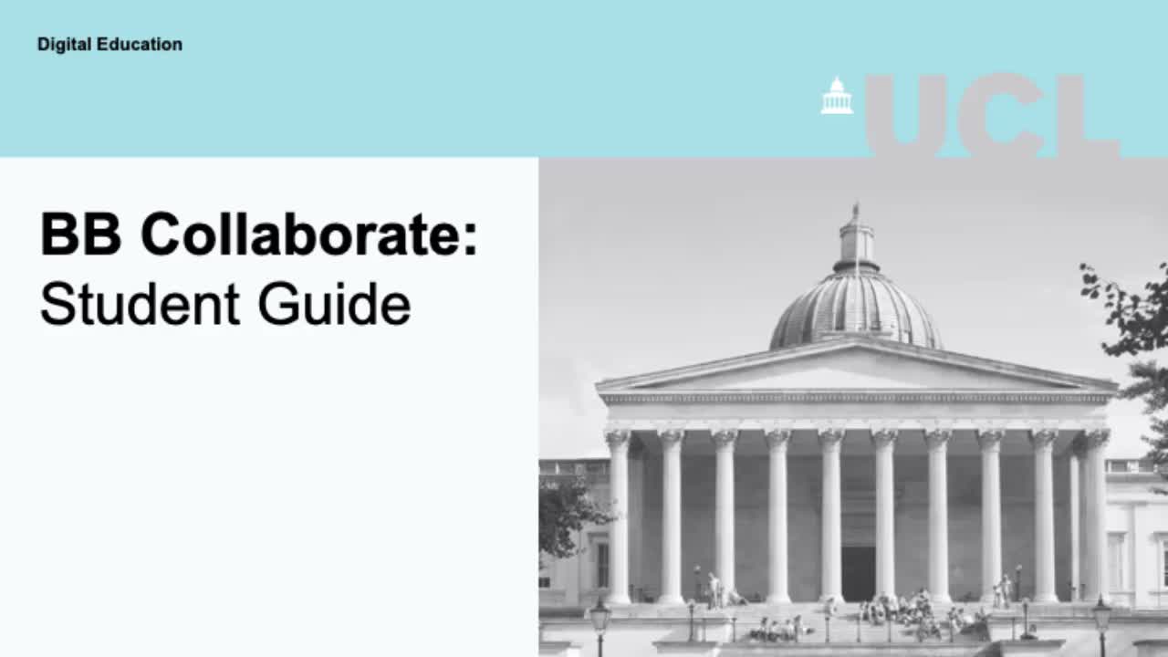 - BB Collaborate: Student Guide