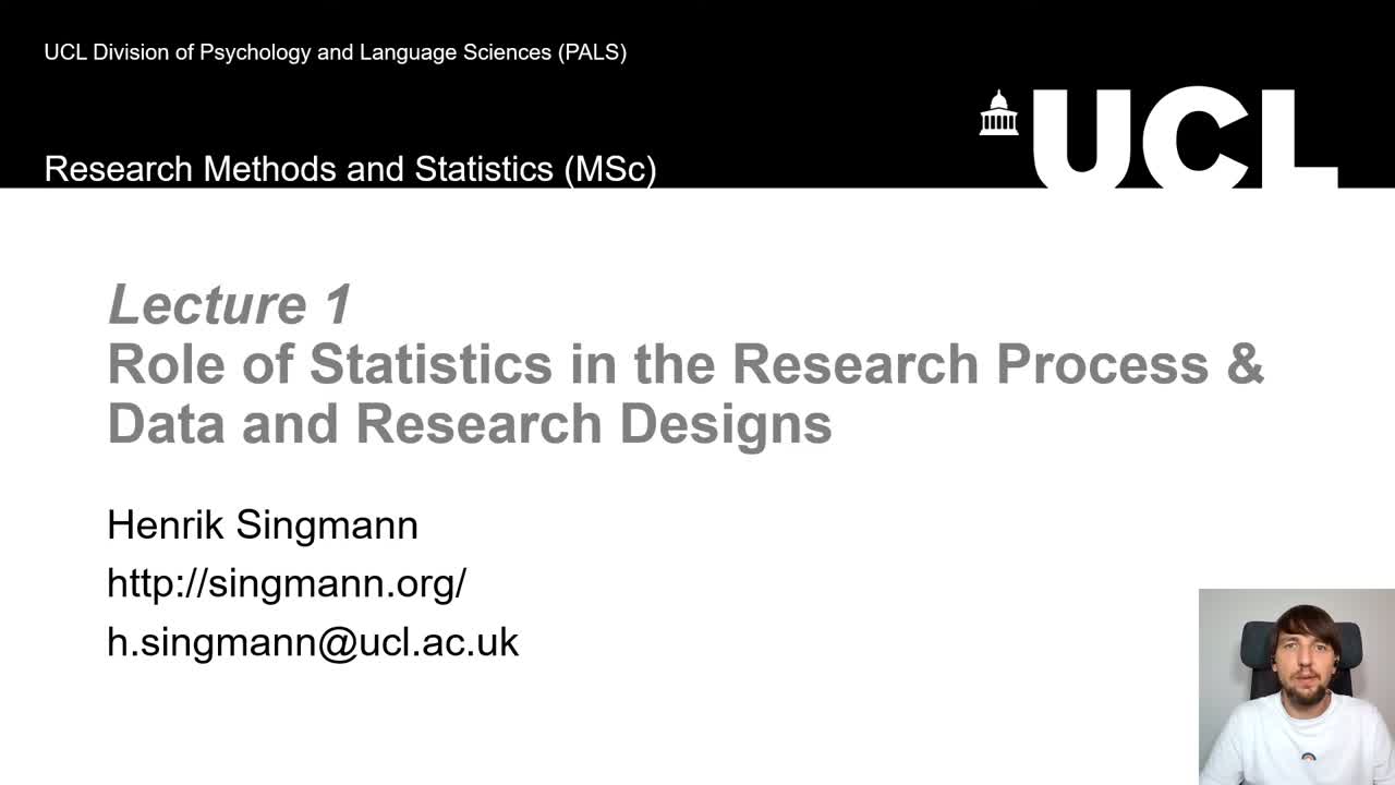 - MSc Statistics, Lecture 1: Introduction