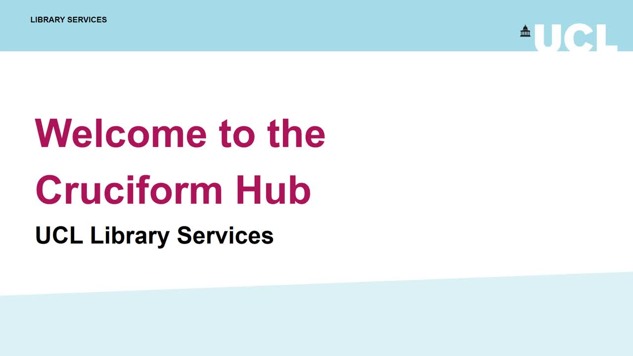 - Introduction to the Cruciform Hub