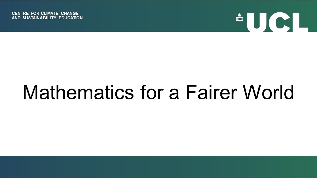 - TSF PMaths - Fairer World
