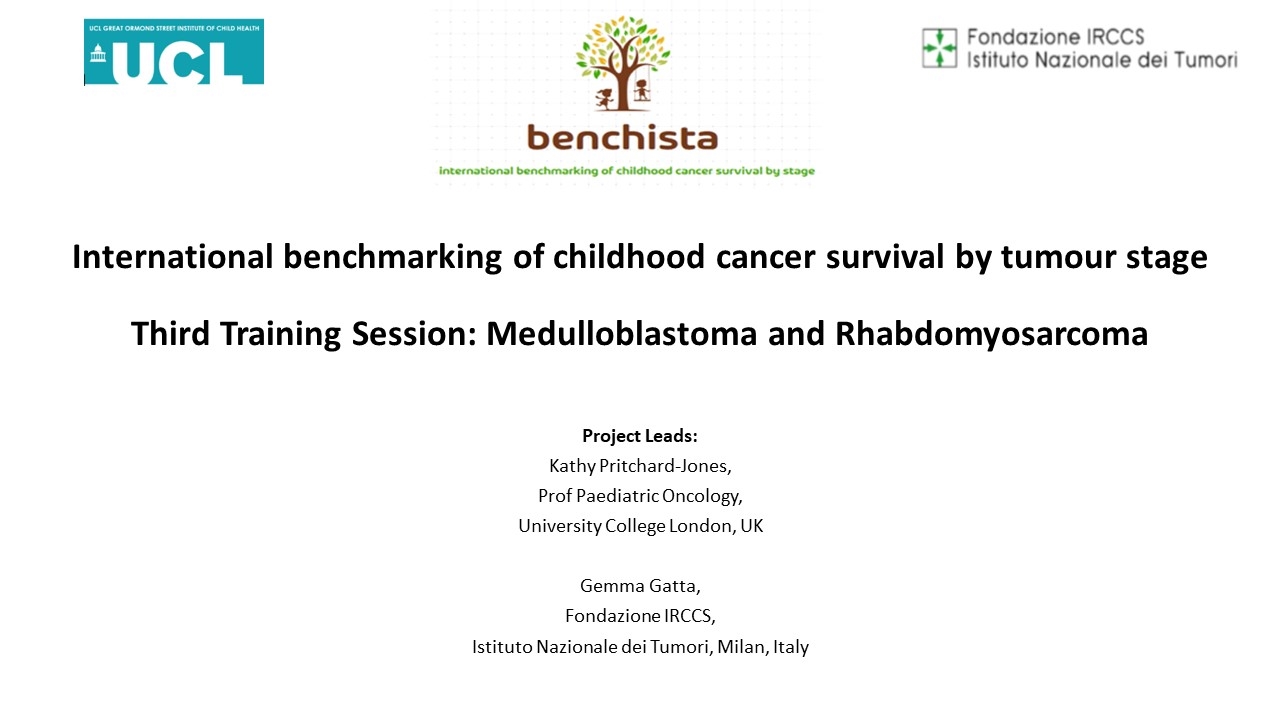 - BENCHISTA - Third Training Session - Medulloblastoma and Rhabdomyosarcoma