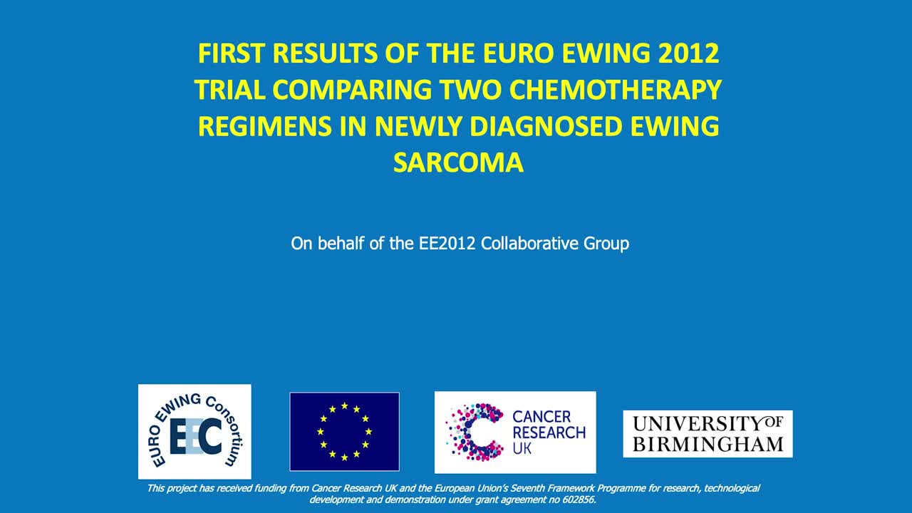 - First results of the Euro Ewing 2012 trial comparing two chemotherapy ...