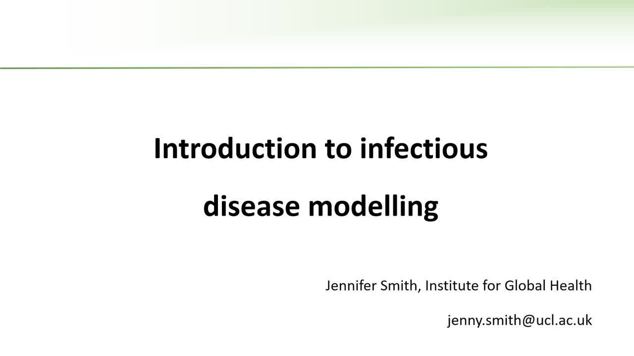 - Introduction to infectious disease modelling