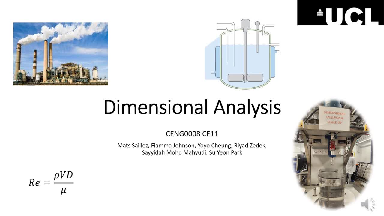 - CENG0008- CE11 Dimensional Analysis Video
