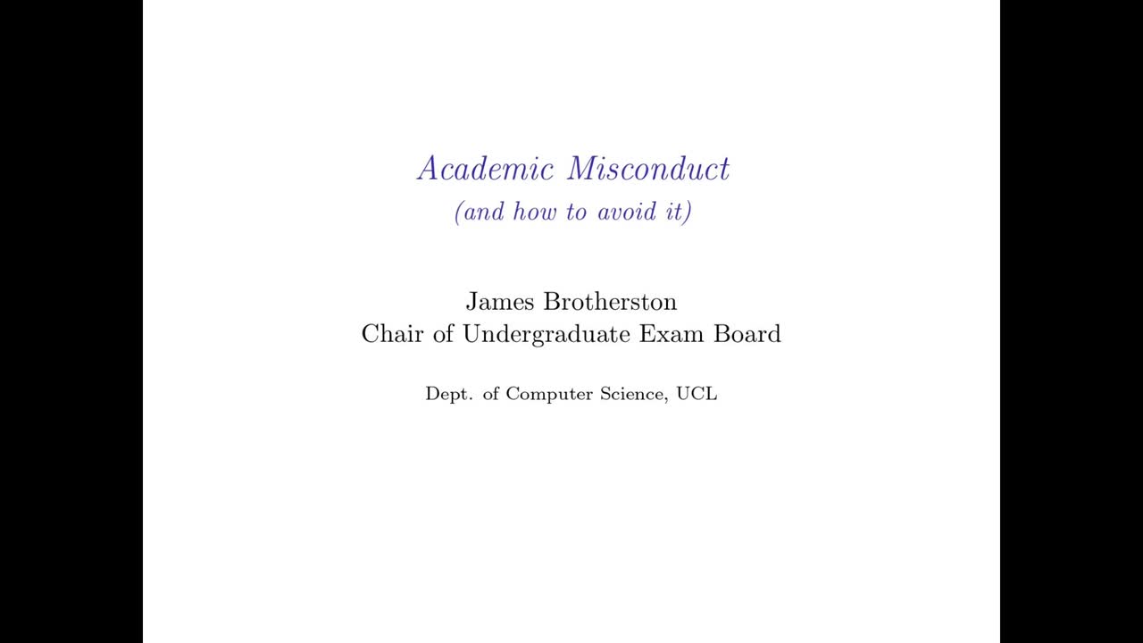 - Academic Misconduct