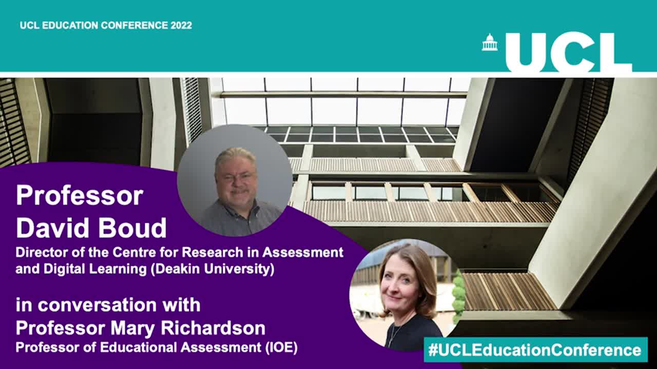 - Professor David Boud in conversation with Professor Mary Richardson