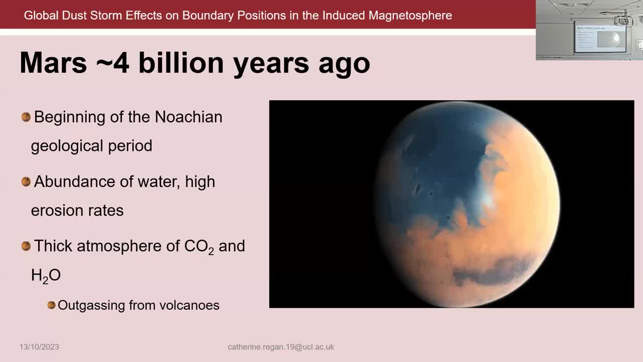 - The effects of dust on Mars' induced magnetosphere - Catherine Regan ...